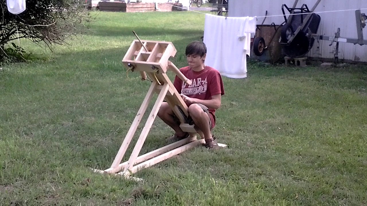 Shooting my Homemade Ballista - YouTube