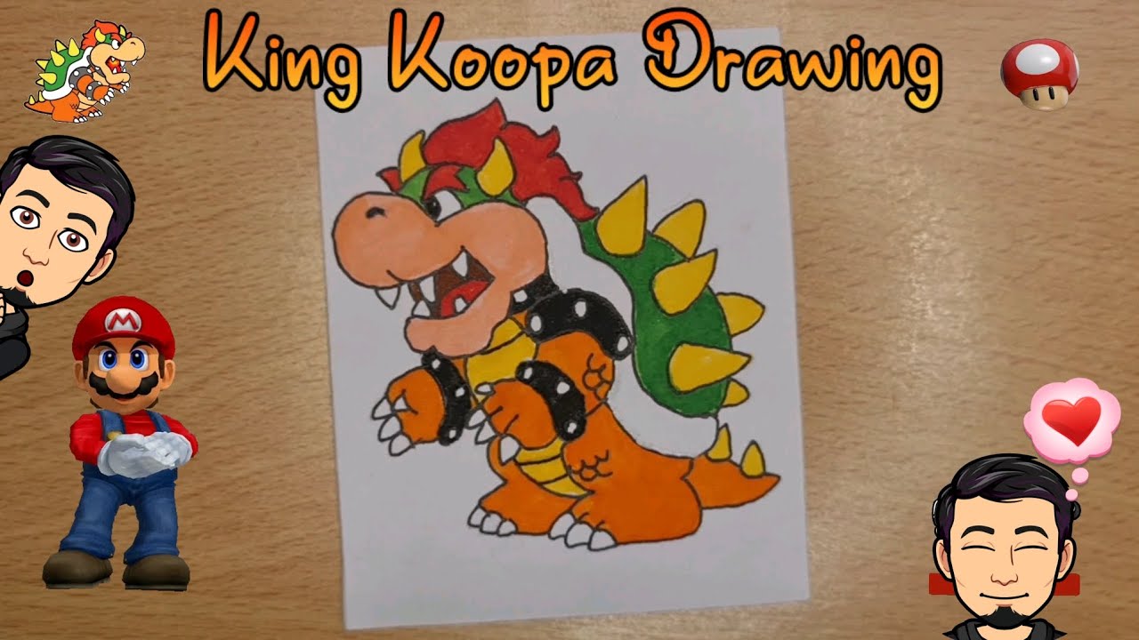 How to easily draw King Koopa | Mario Dragon #art #drawing - YouTube