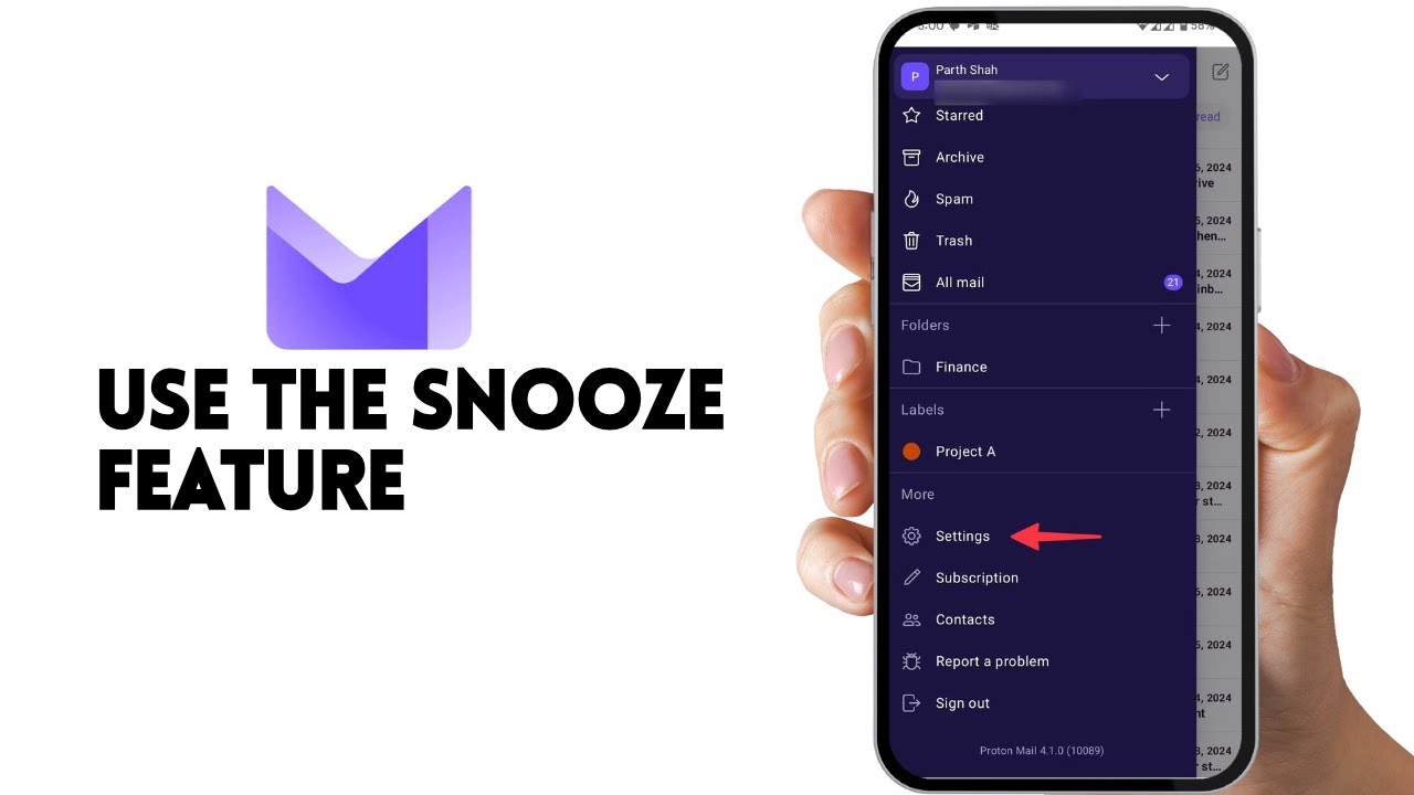 PROTON MAIL- How To Use Snooze Feature - YouTube