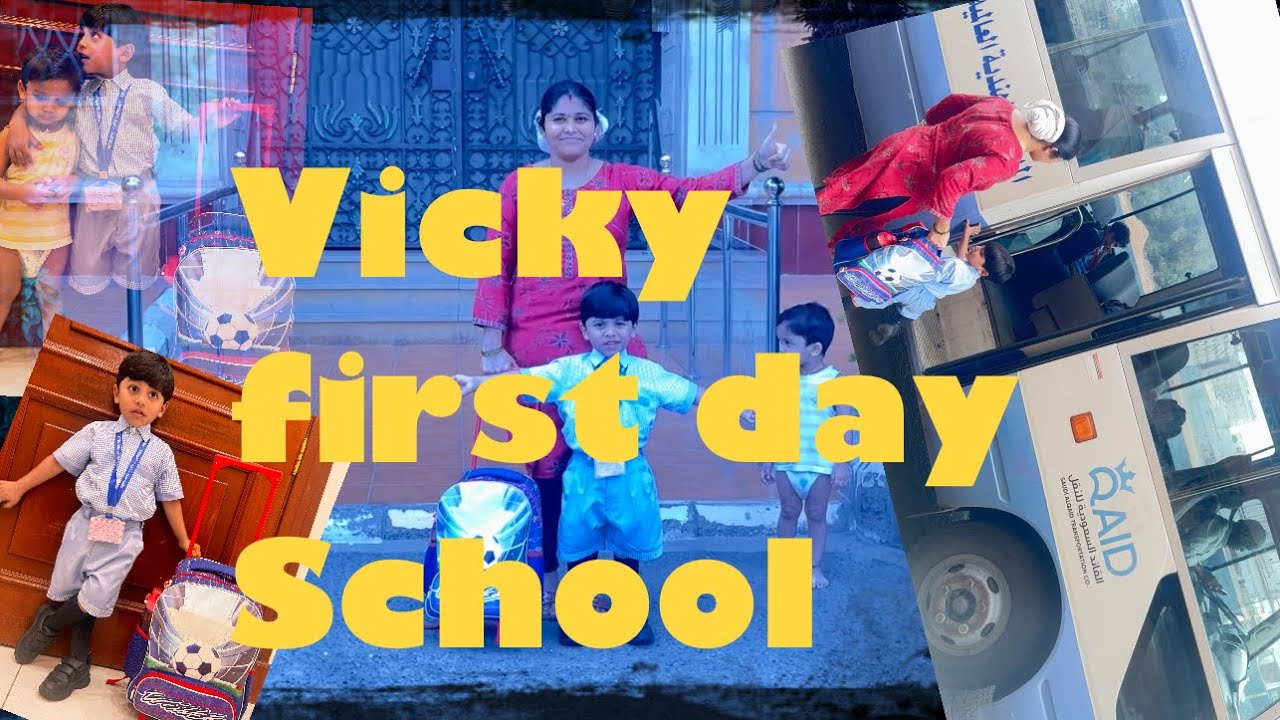 Vicky first day school ki potundu 🥰@Anithaslifestyle-apvn #saudiarabia ...