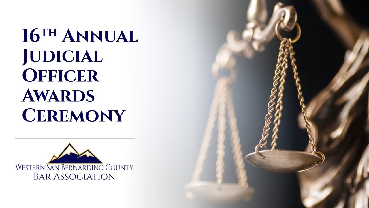 16th Annual Judicial Officer Awards Ceremony - YouTube