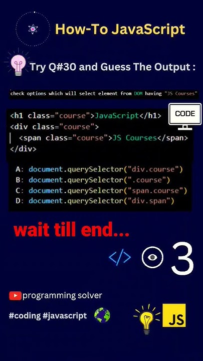 How To Code JavaScript Q#30, Try Solve & Guess The Output #shorts #coding #programming # ...