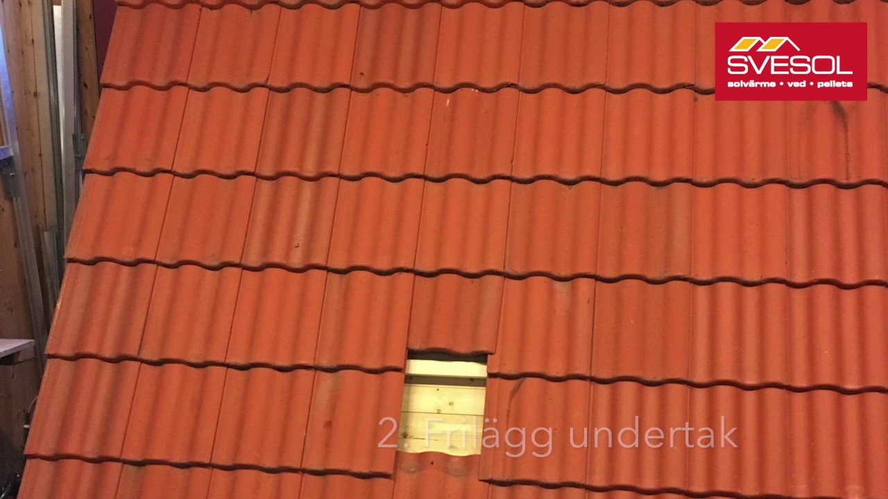 Svesol visar: Montage av solceller på tegeltak med råspont - YouTube
