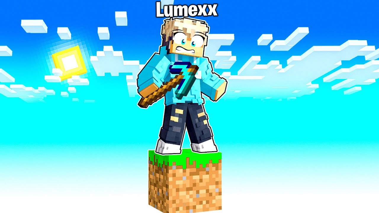 LUMEXX Spielt Minecraft auf EINEM EINZIGEN BLOCK - YouTube