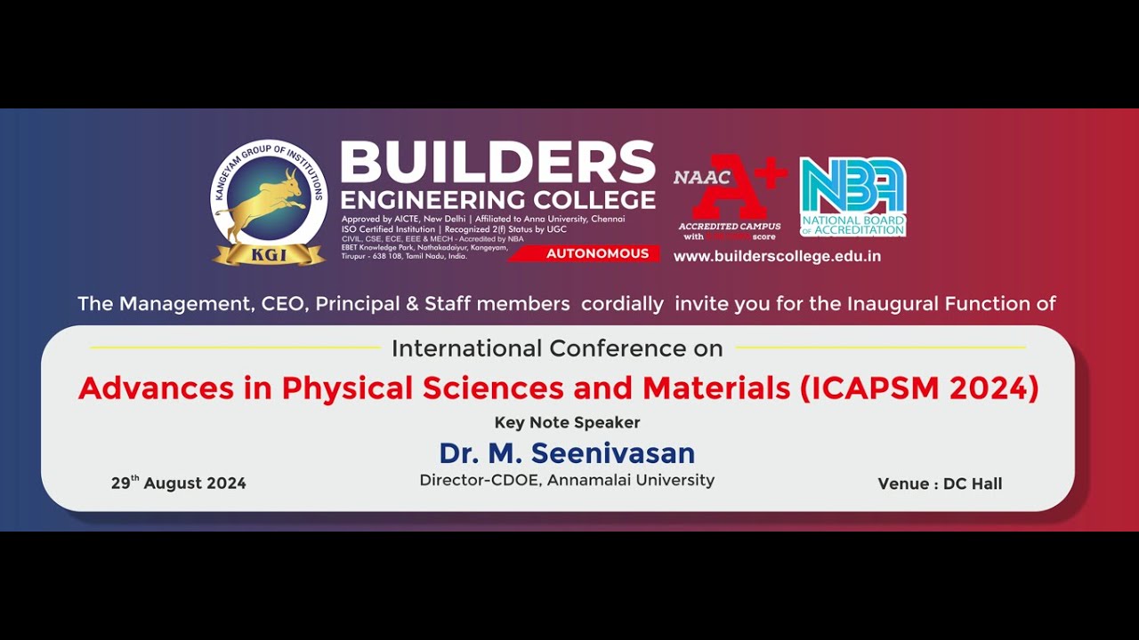 International Conference on Advances in Physical Sciences and Materials ...