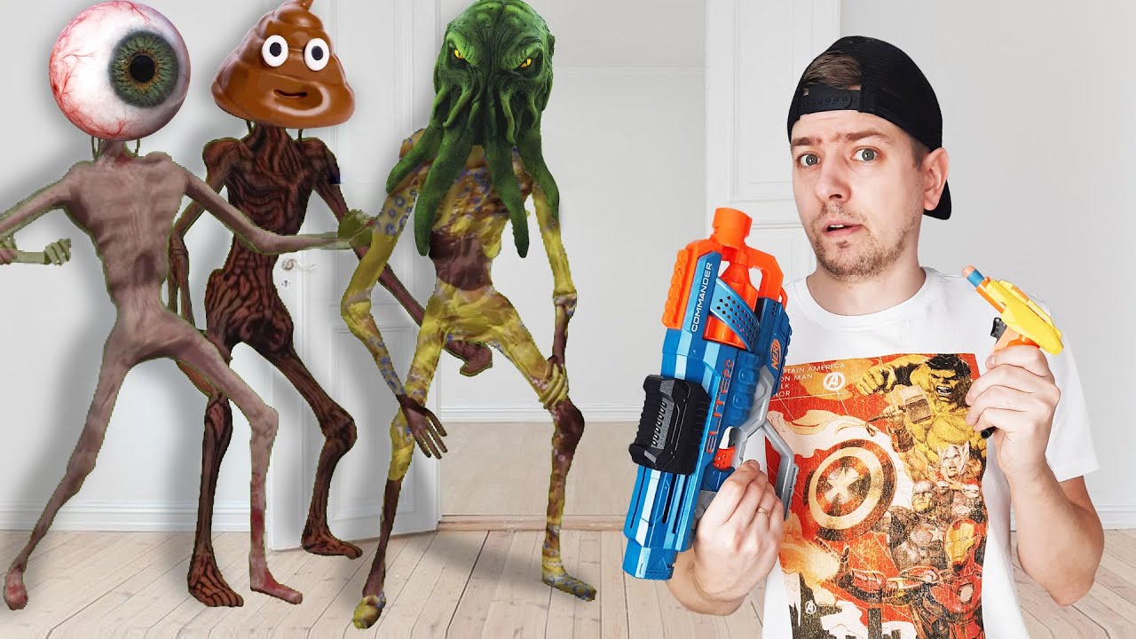 All Siren Head monsters in real life - YouTube