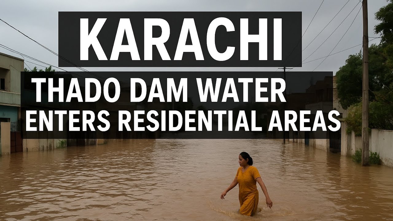 Water from Malir River and Thado Dam is flowing towards Karachi city # ...