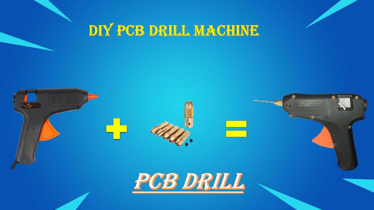 How To Make DIY PCB Drill Machine Using Damaged Gluegun Machine By ...