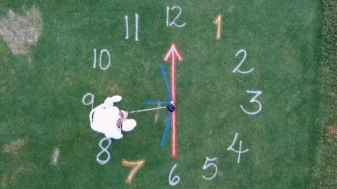 Insta Golf Tips: Pretend Your Swinging Inside a Clock - YouTube