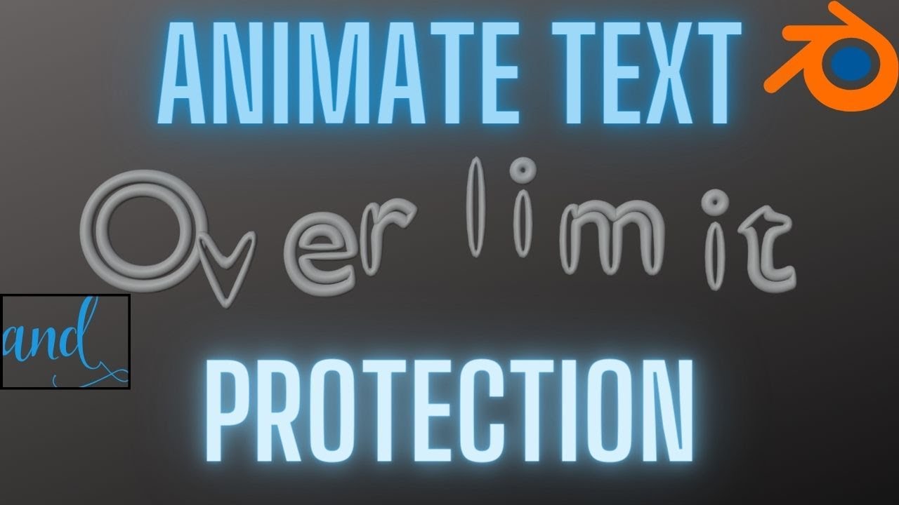 Animating text and creating an overlimit in Blender - YouTube