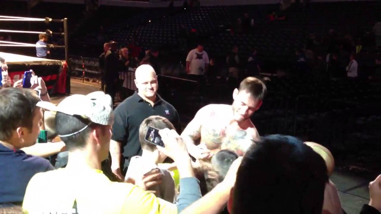 CM Punk with crowd after Indianapolis house show - YouTube