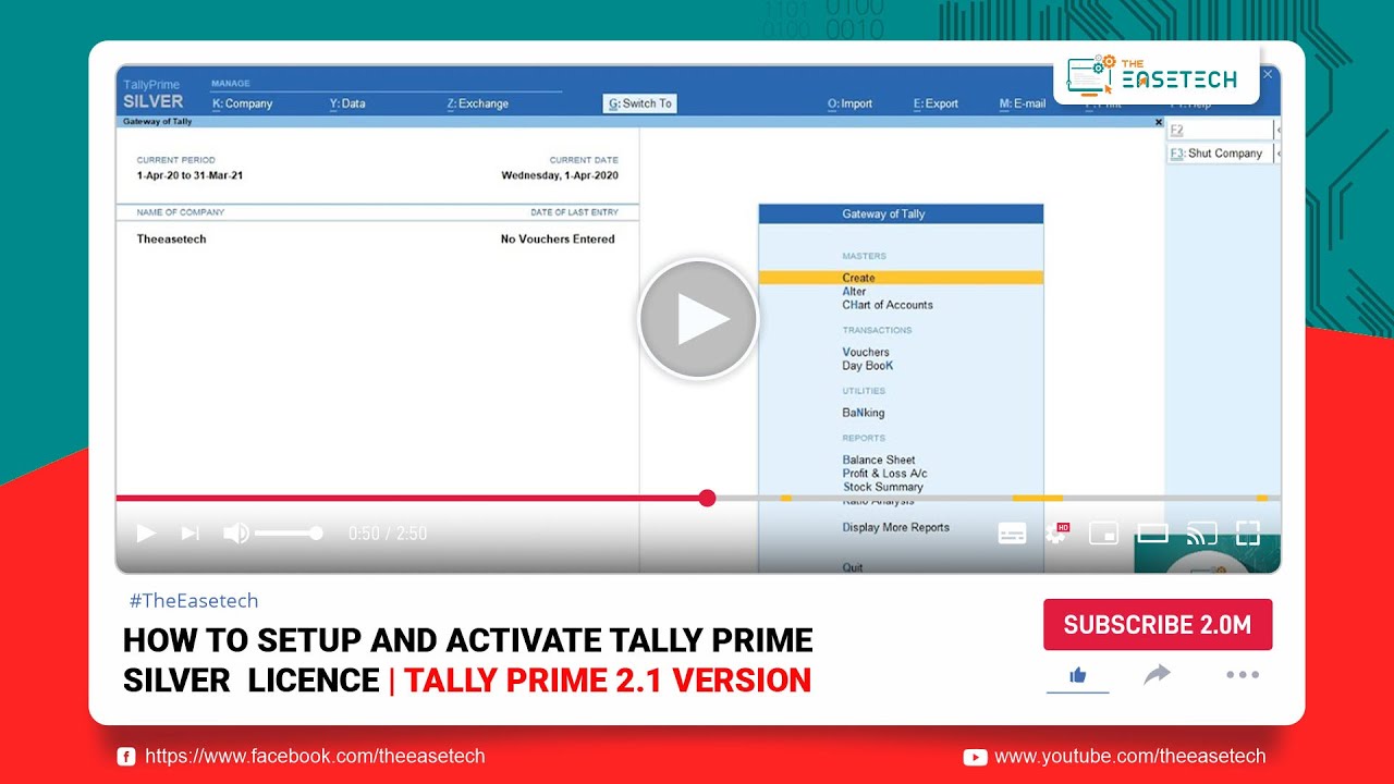 How to Setup And Activate tally prime 2020 - YouTube