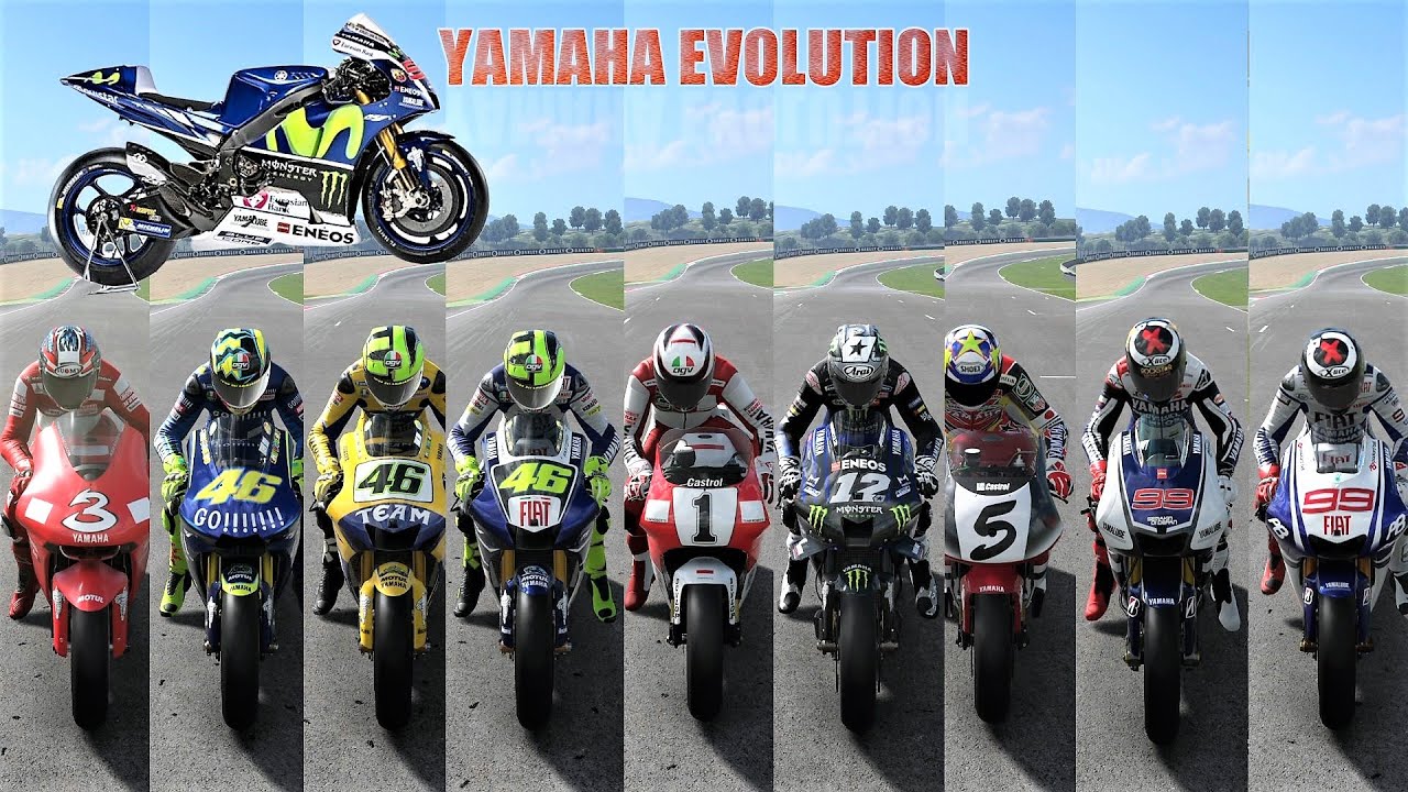 MotoGP Yamaha Bikes Evolution of Sound, Livery and Top Speed Test ...
