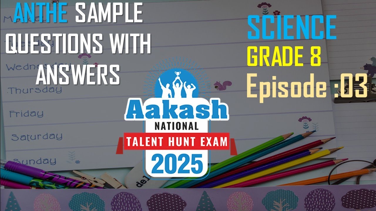 Aakash National Talent Hunt Examination ANTHE 08/Class 8/SCIENCE/CBSE ...