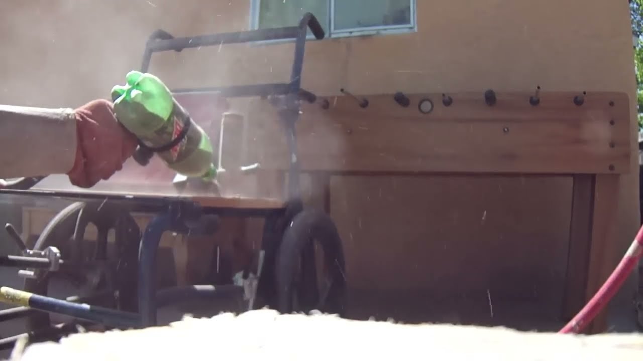 Home made quick and easy mini mountain Dew and Duck Tape sand blaster ...