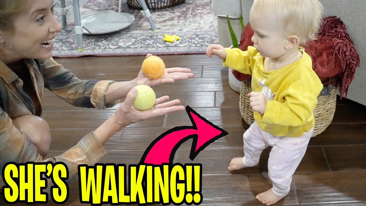 SHE STARTED WALKING!!! - YouTube