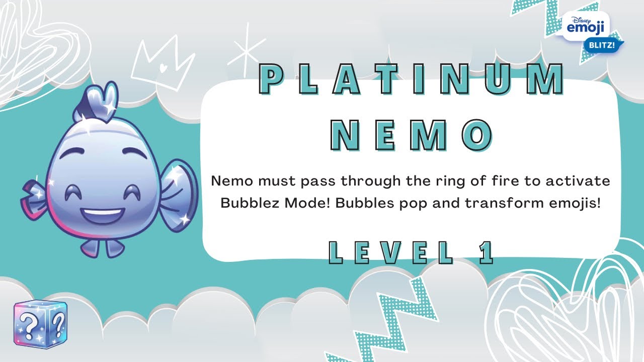 Disney Emoji Blitz - Platinum Nemo (Level 1) - Finding Nemo - Platinum Emoji - YouTube