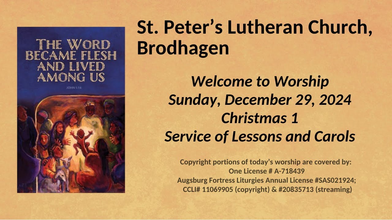 Christmas 1 - Service of Lessons and Carols (December 29, 2024) - YouTube