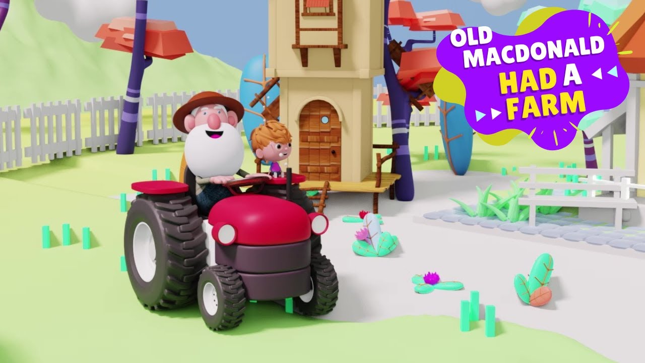 Old MacDonald had a farm Fun Songs for Children | Waddle World Kids ...