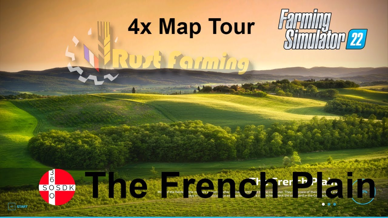 The French Plain Map Tour. Dansk Farming Simulator 22 - YouTube