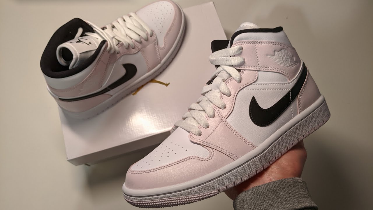 Air Jordan 1 Mid "Barely Rose" - Unboxing and first look! - YouTube