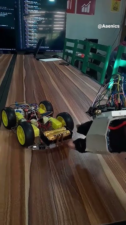 A gesture control robot with #MPU6050 accelerometer. #arduino #microcontrollers #robotics #DIY ...