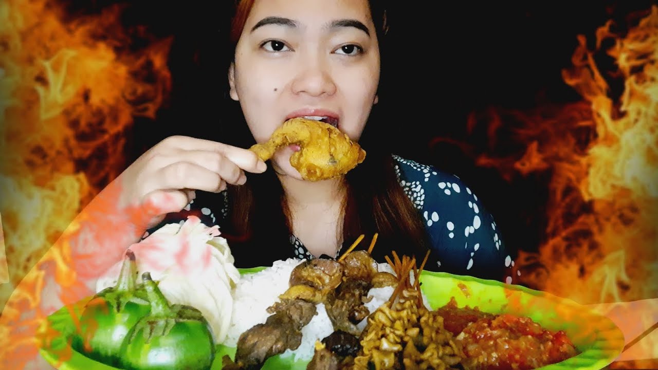 MUKBANG AYAM GORENG LALAPAN VS SAMBAL DEWA - YouTube