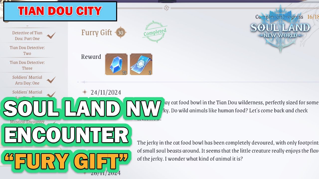[SOUL LAND: NEW WORLD] ENCOUNTER "FURY GIFT" - SOUL LAND NW GUIDE - YouTube