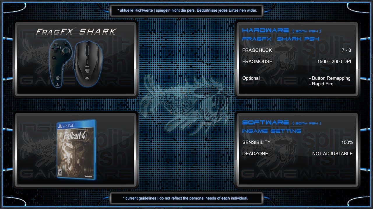 FRAGFX SHARK PS4 - Fallout 4 Setting / Review - SPLITFISH GAMEWARE ...