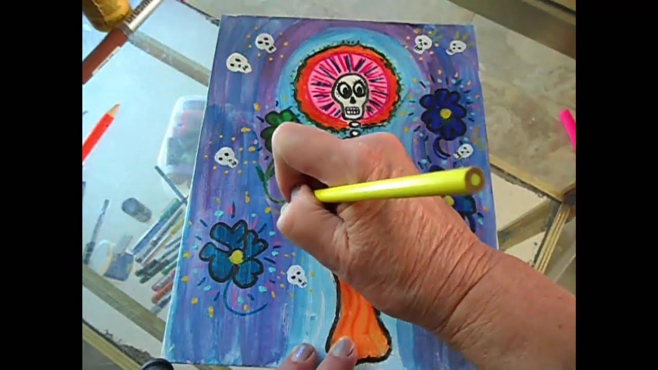 Day of the Dead-La Catrina-Skeleton-How to draw and paint La Catrina ...