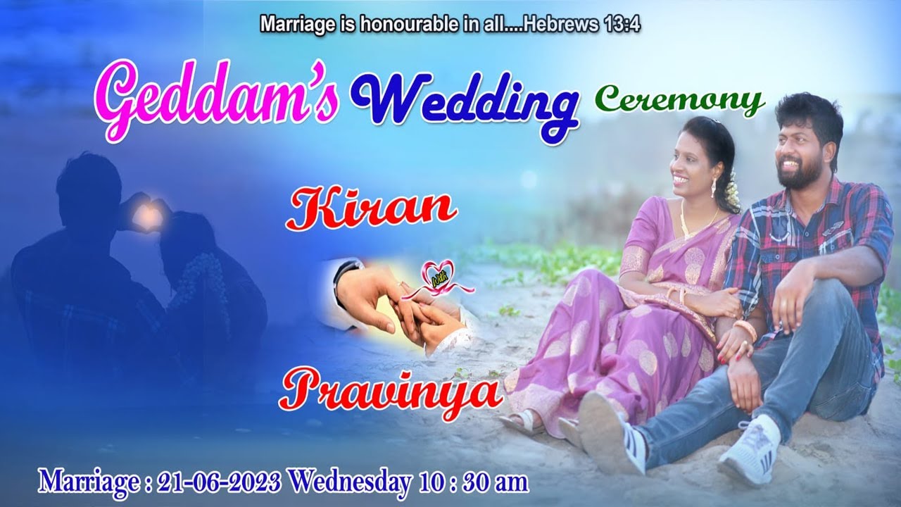 || Geddam's Wedding Ceremony || Kiran Weds Pravinya || 21-06-2023 ...