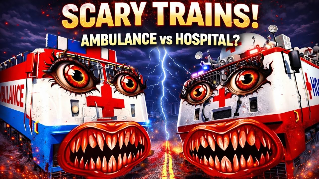 😱 HOSPITAL vs AMBULANCE MONSTER TRAINS in IBDS! FULL HORROR GAMEPLAY ...