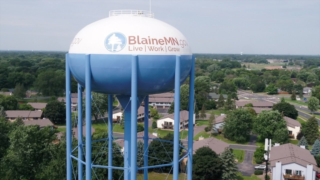Colorful Blaine water tower has new curb appeal - YouTube