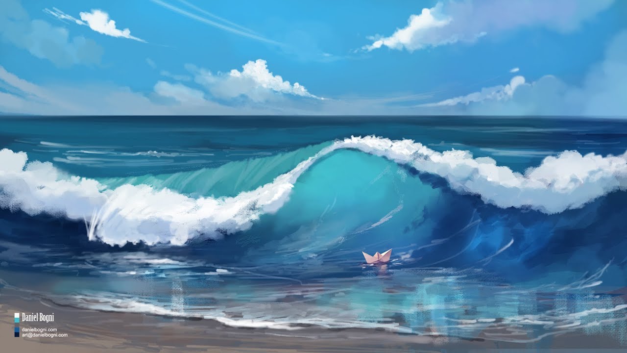Speedpaint - Beach - YouTube