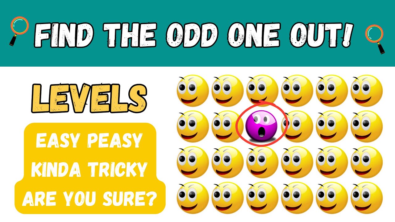 Find the Odd One Out! 🔍 | Test Your Brain 🧠 with This Fun Puzzle ...