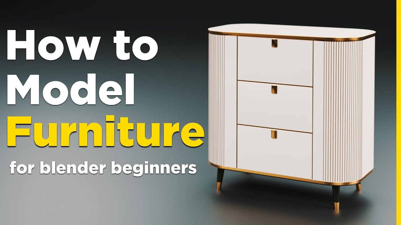 Blender Beginner Modelling Tutorial - Bedside table - YouTube