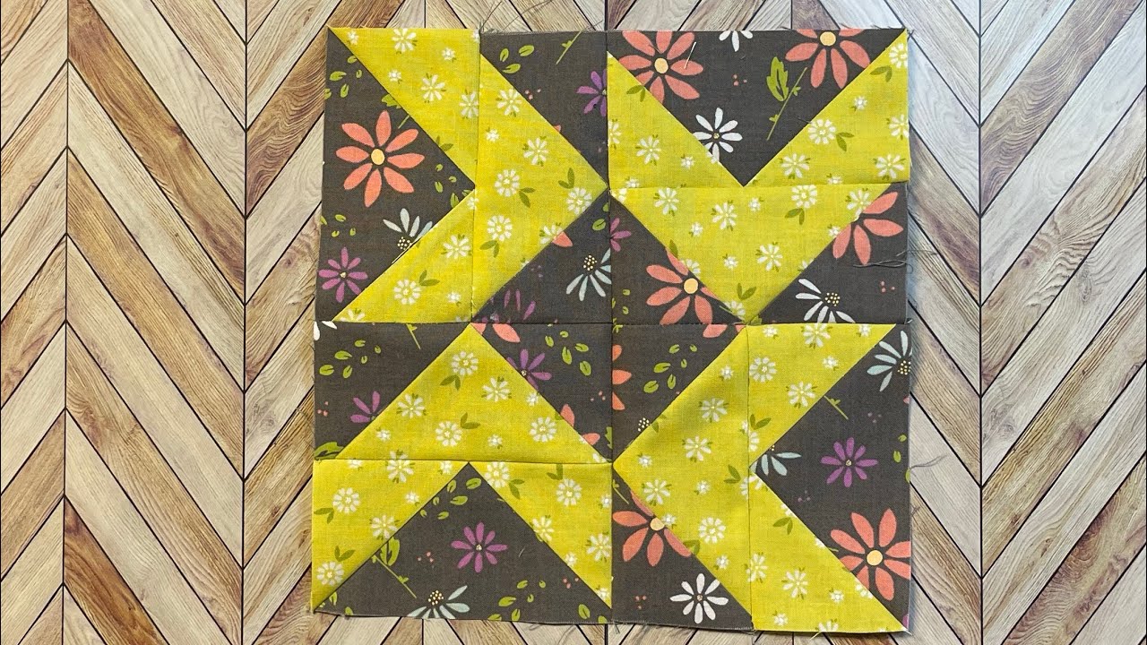 9 inch quilt block tutorial - YouTube