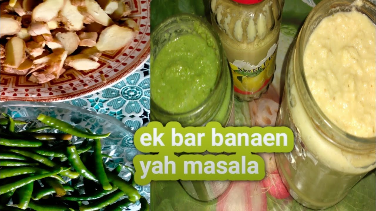 homemade adrak lasan paste ghar mein banaenlladrak lasan paste - YouTube