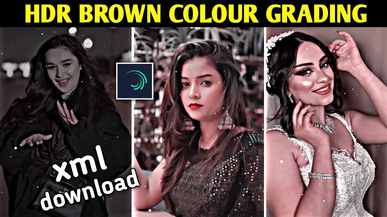 1 Click & Brown Color Grading || HDR Brown Colour Grading in Alight ...
