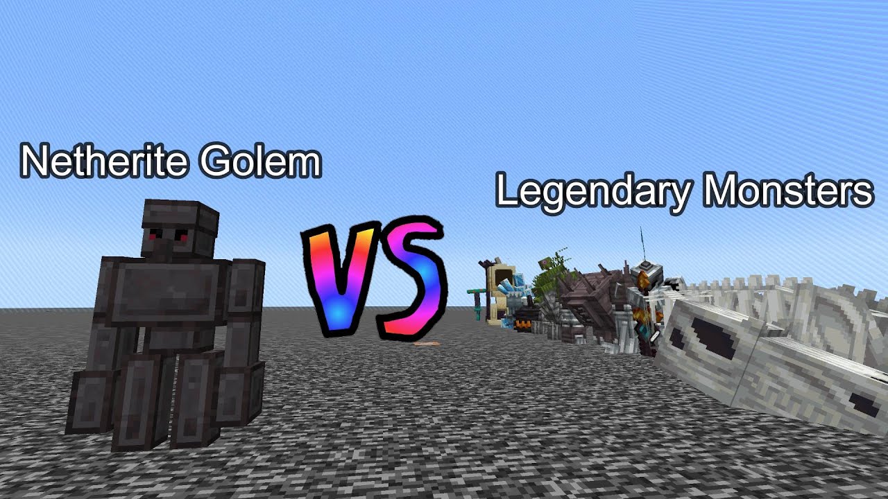 Netherite Golem (Extra Golems) vs Legendary Monsters | Minecraft Mob ...