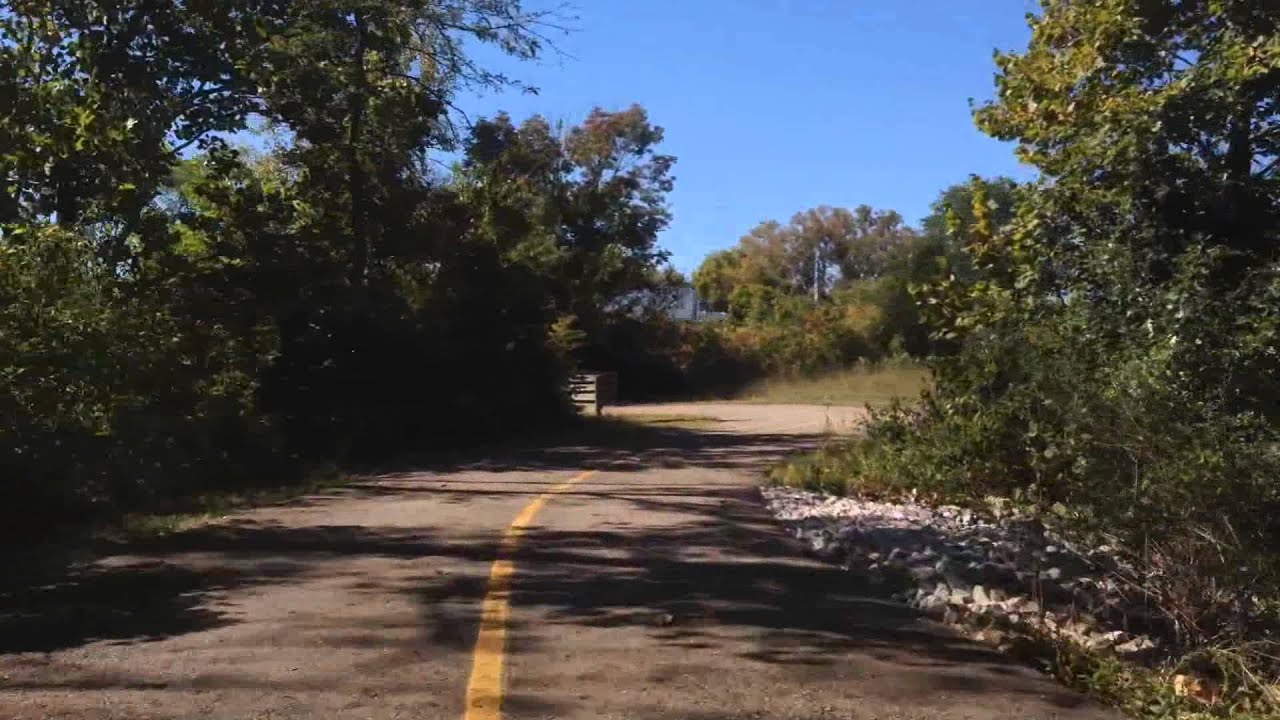 A 'Bike View' of Alum Creek Trail - Wolfe Park south with narration ...