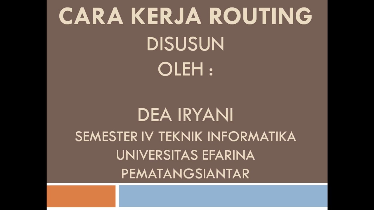 Cara Kerja Routing - YouTube