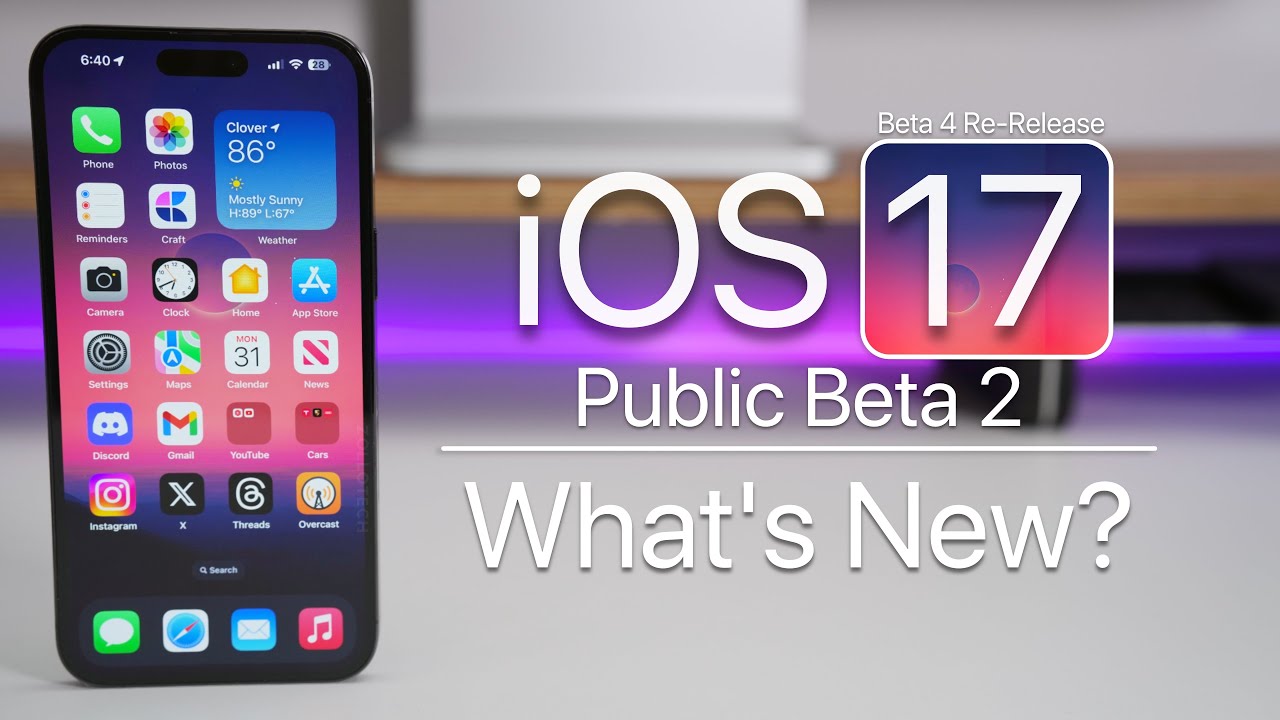iOS 17 Public Beta 2 and Beta 4 Re-Release are Out! - What's New? - YouTube