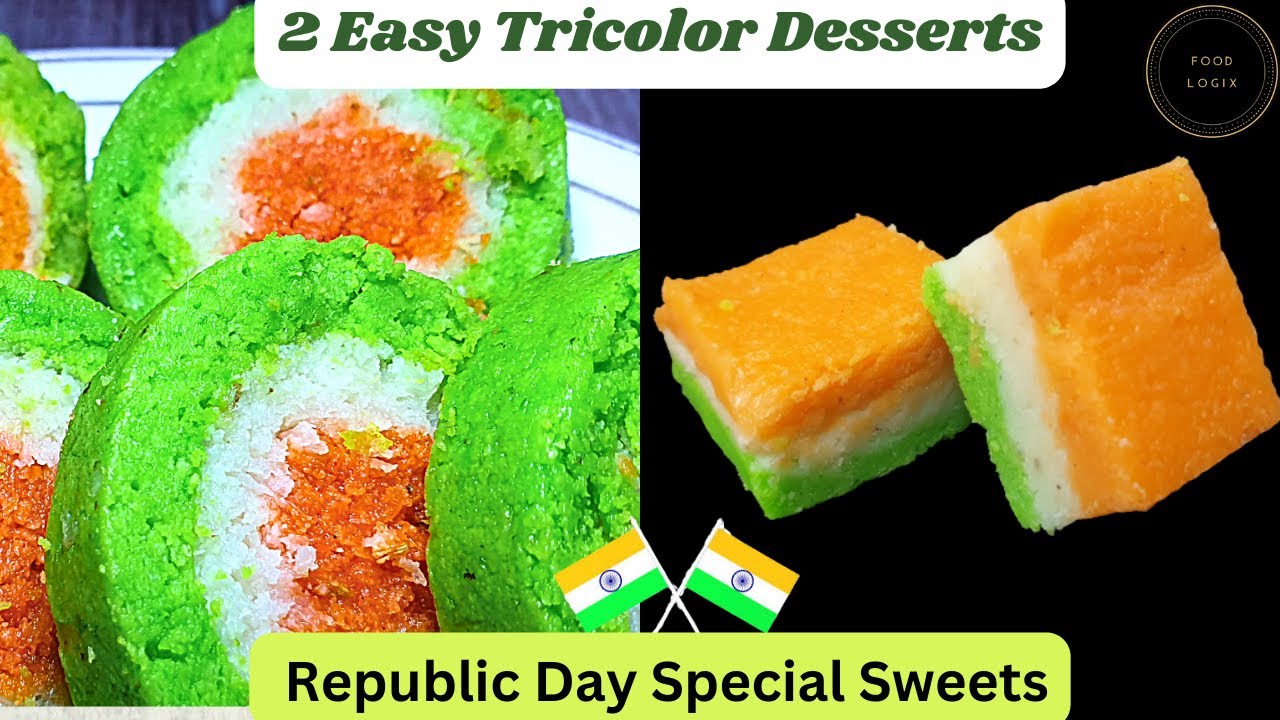 2 Easy Tricolor desserts ITricolour Food ideas I Republic Day Spl ...