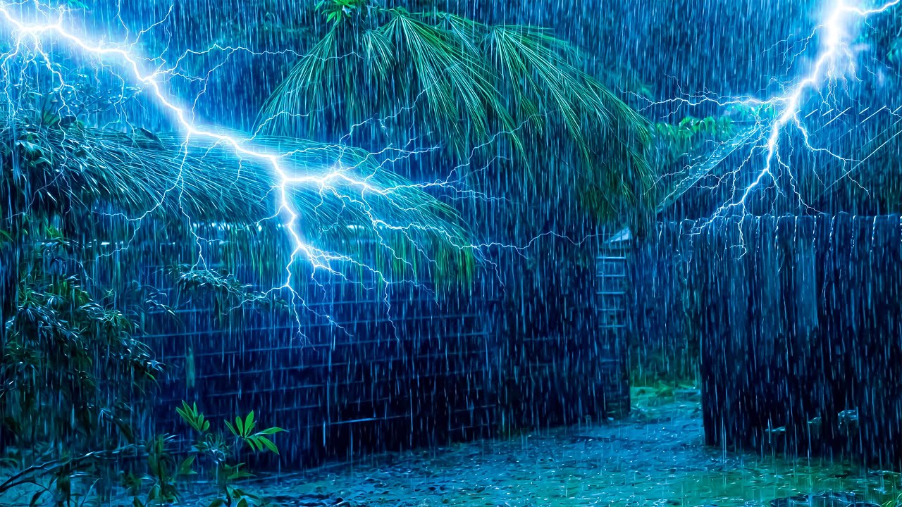 Feel Safe and Relaxed with Rain and Thunder Sounds | Thunderstorm ...