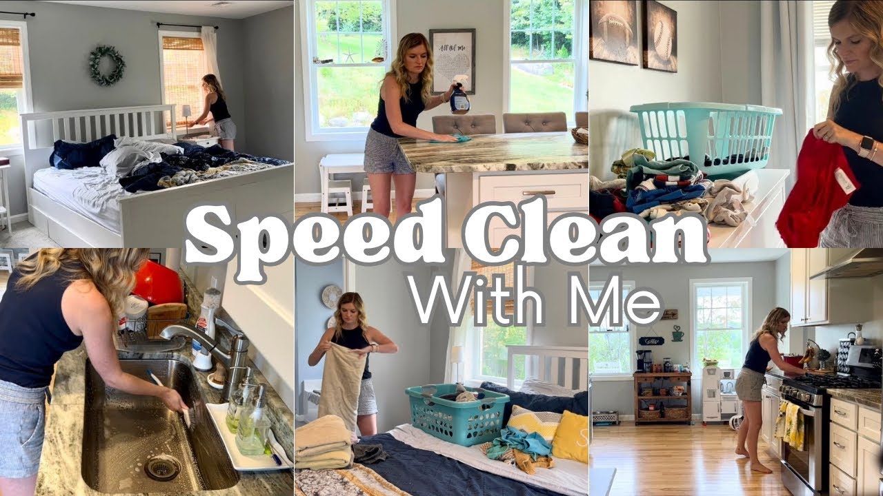 Speed Clean With Me. Cleaning Motivation for Busy Moms. - YouTube