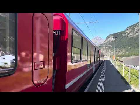 Zernez Rhätische Bahn R 1948 richtung Scuol-Tarasp