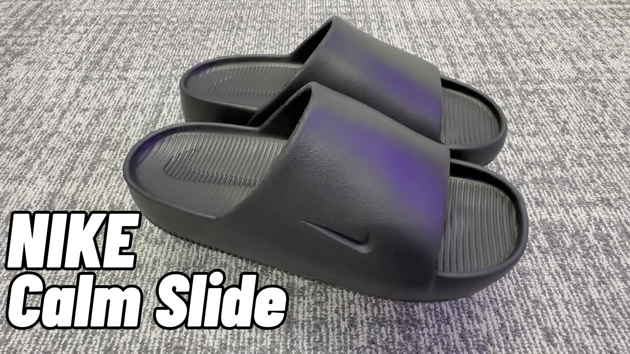 NIKE Calm Slide (Black) Unboxing - YouTube