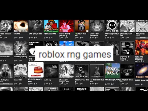 Roblox RNG Games - YouTube