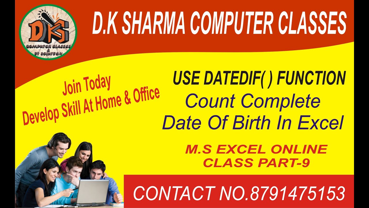 Age Calculate date Function count Age Use Datedif Function In M s Excel Age Calculate date Function count Age Use Datedif Function In M s Excel